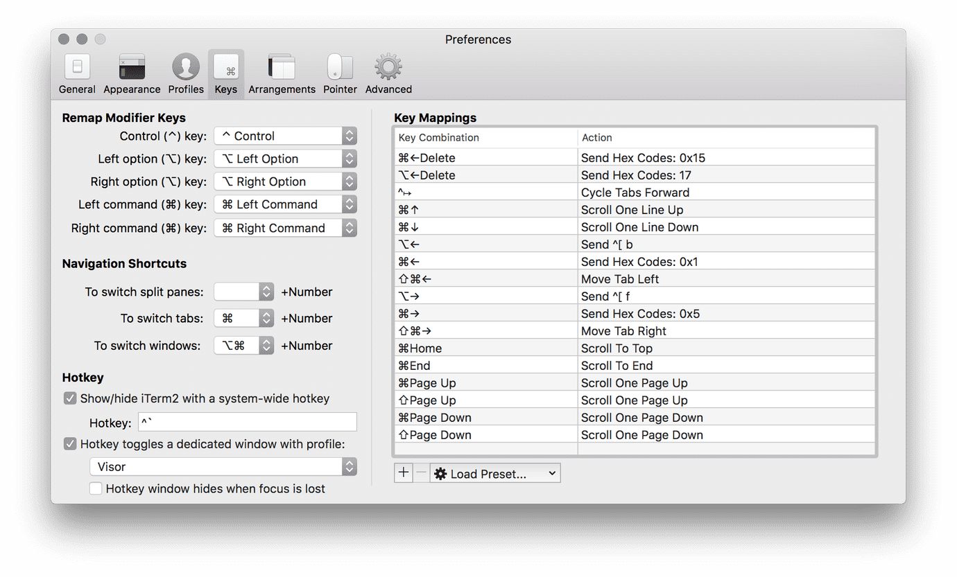 Adding iTerm Key Mappings to Work Like Mac Keyboard Shortcuts | Emily ...