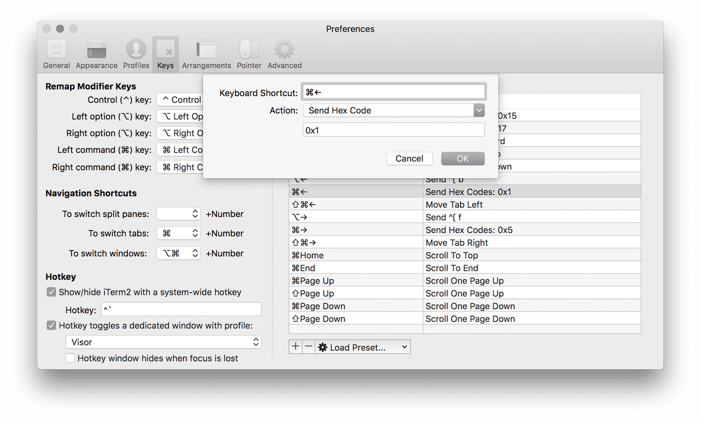 Adding iTerm Key Mappings to Work Like Mac Keyboard Shortcuts | Emily Morehouse - Engineer